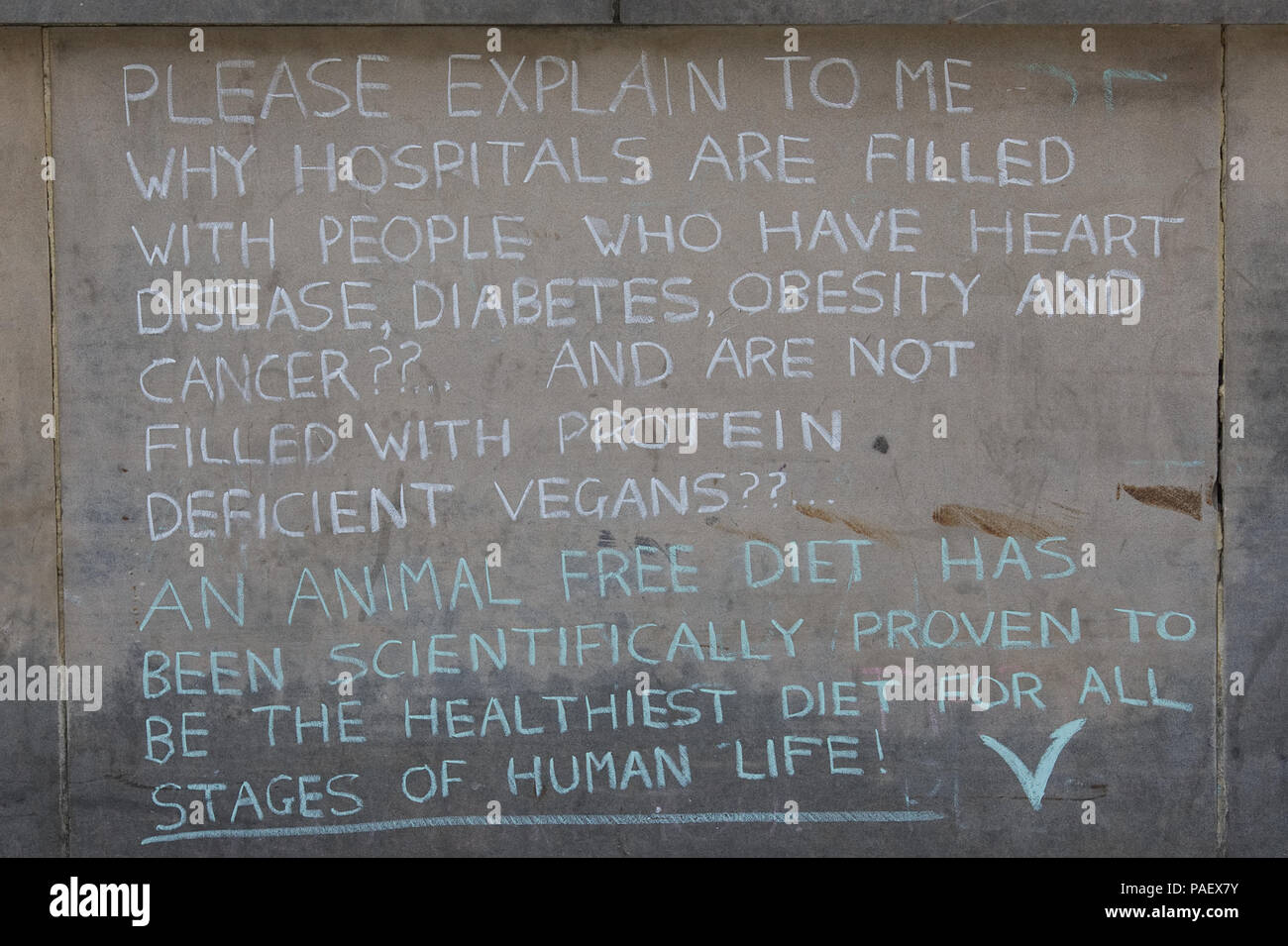 Vegan protest hi-res stock photography and images - Alamy