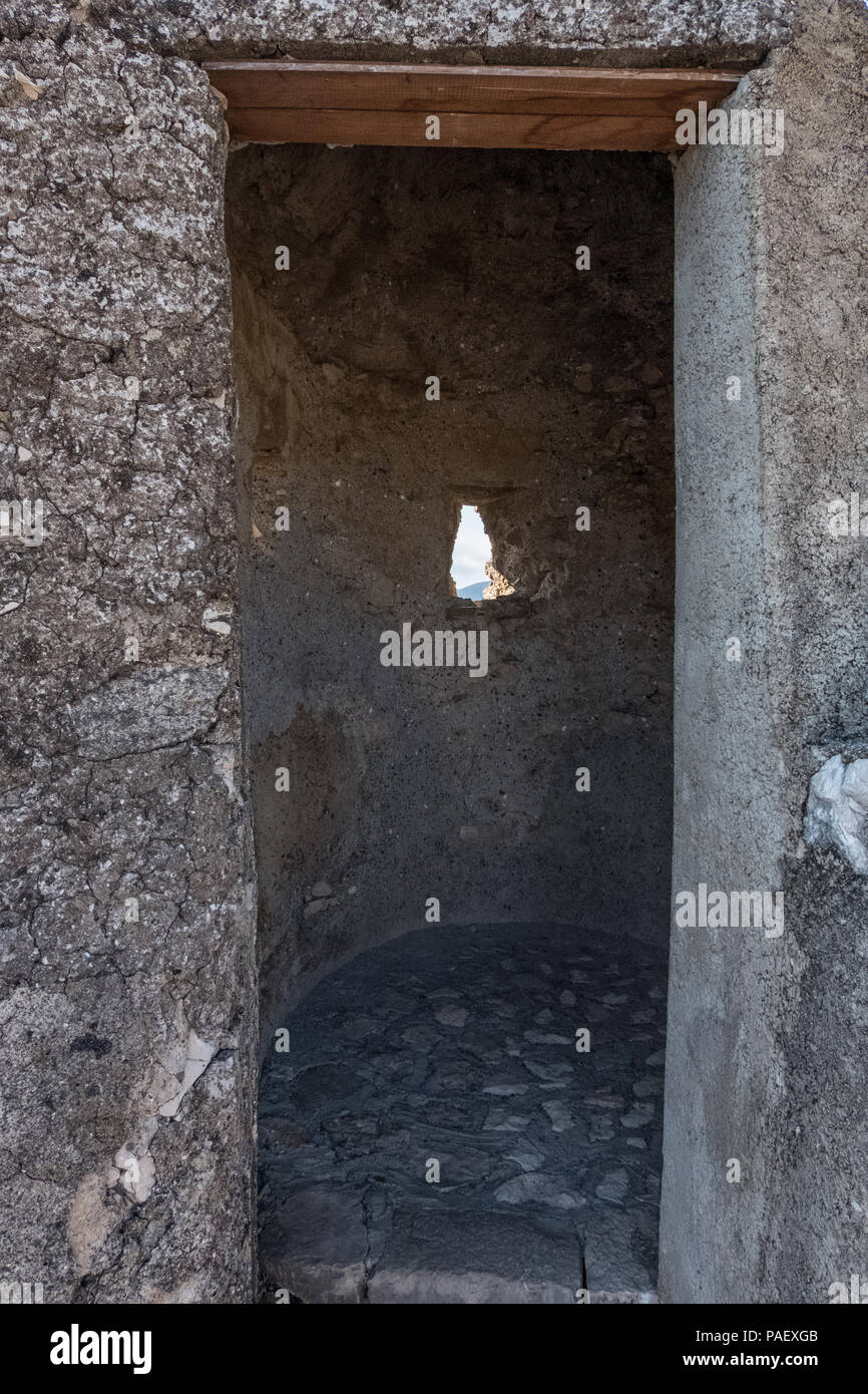 Security cabin of a medieval castle Stock Photo - Alamy