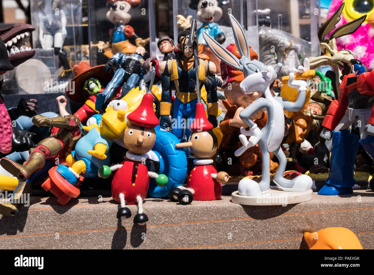 Background of action figures toys and dolls Stock Photo - Alamy