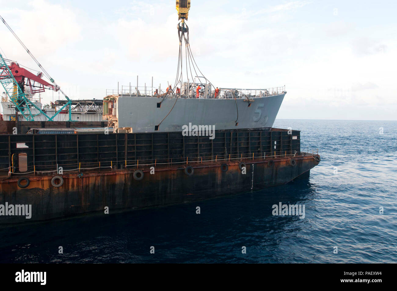 SEA (March 26, 2013) The U.S. Navy contracted crane vessel M/V Jascon ...