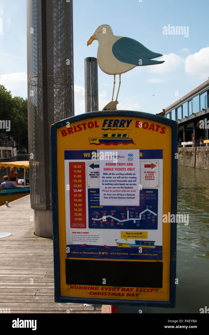 BRISTOL HARBOUR:Bristol Ferry Timetable changes during the harbour ...