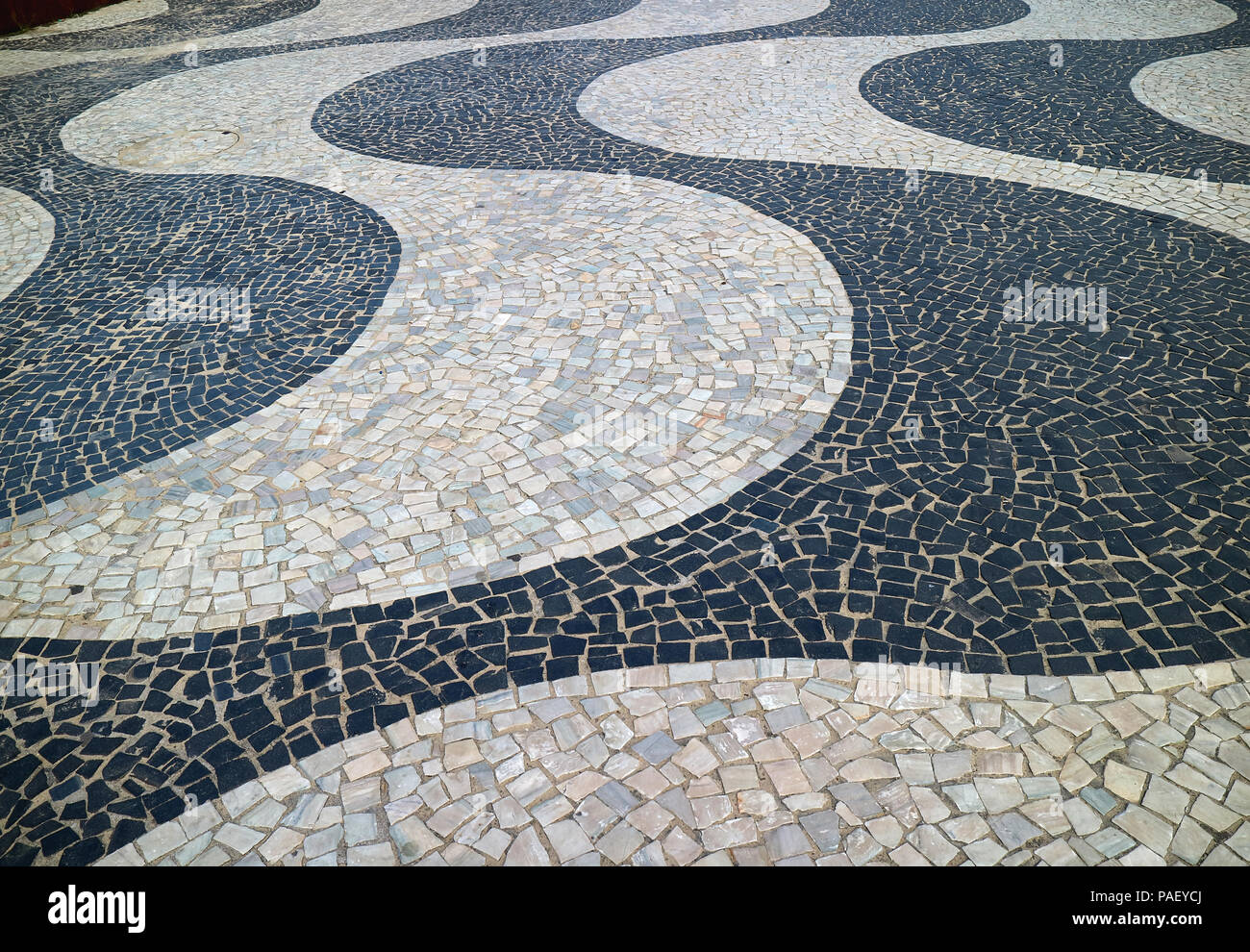 The Portuguese Pavement Wave Pattern at Copacabana Beach in Rio de ...
