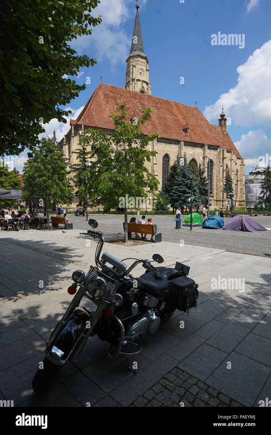 General views of the town of Cluj, Transylvania, Romania. Photo date ...