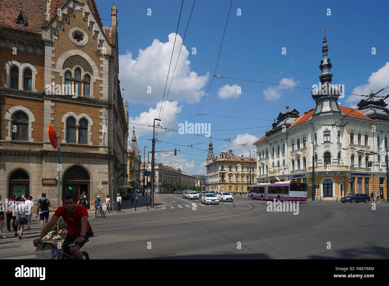 General views of the town of Cluj, Transylvania, Romania. Photo date ...