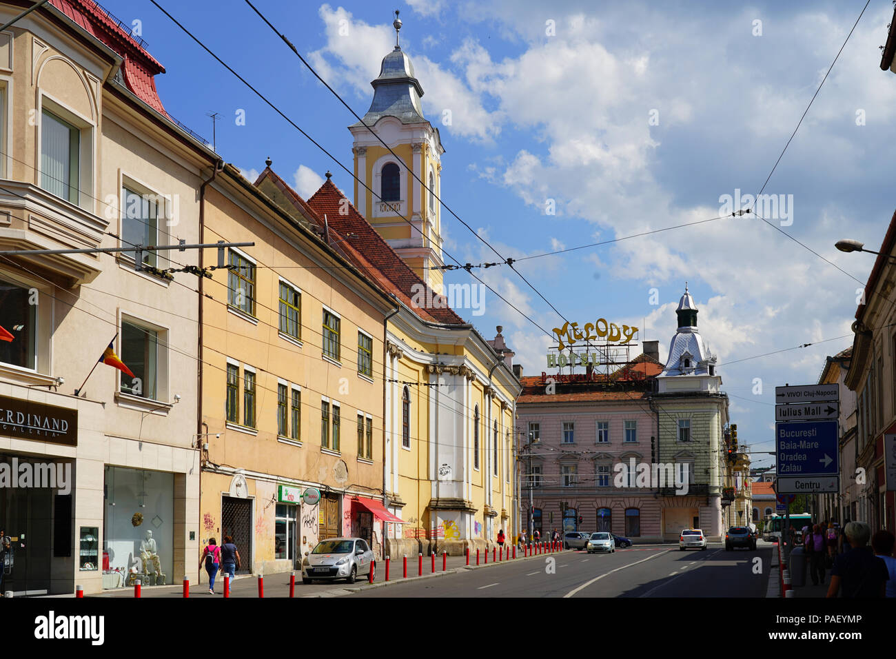 General views of the town of Cluj, Transylvania, Romania. Photo date ...
