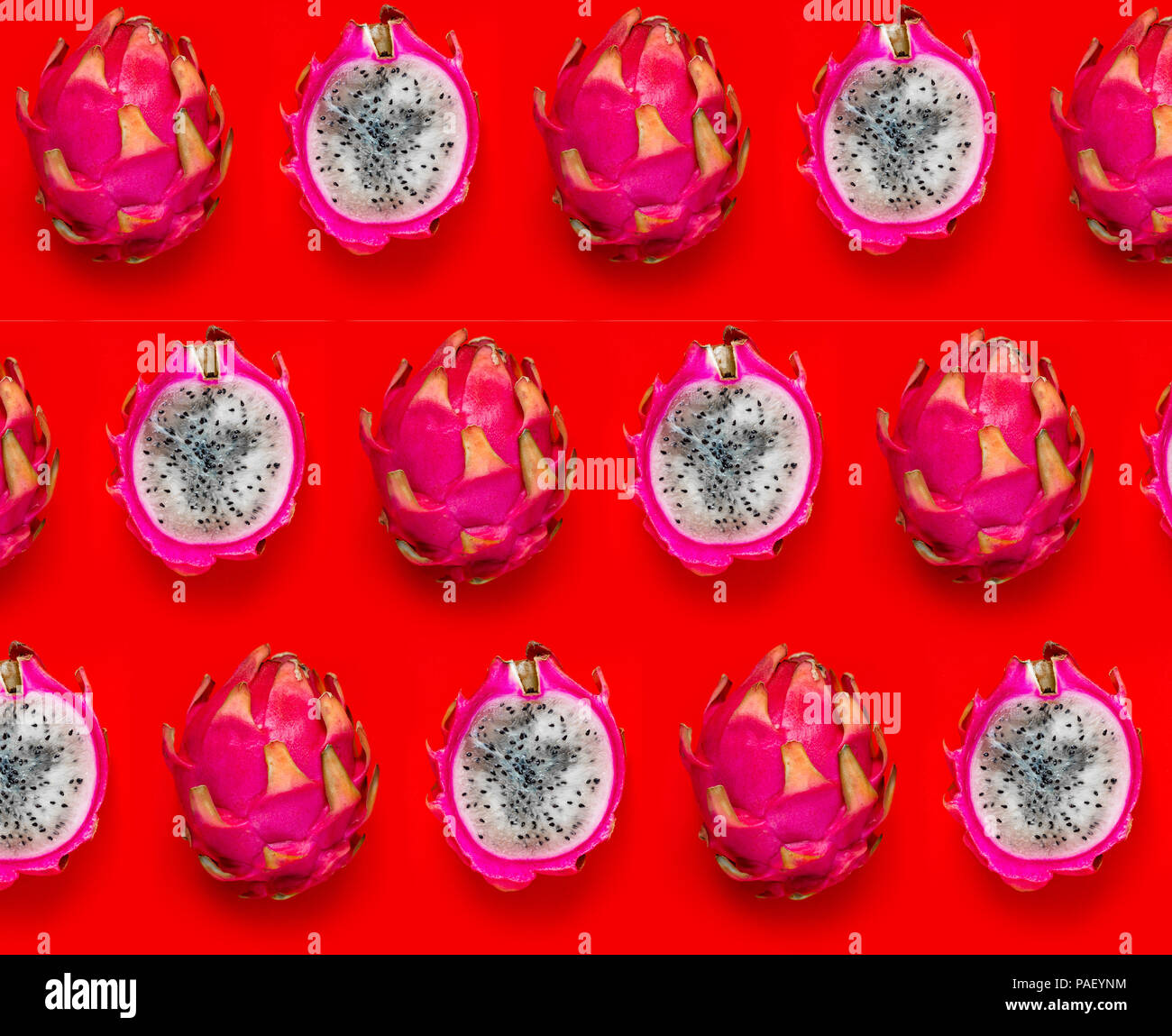 Dragon fruit pattern red Background Stock Photo - Alamy