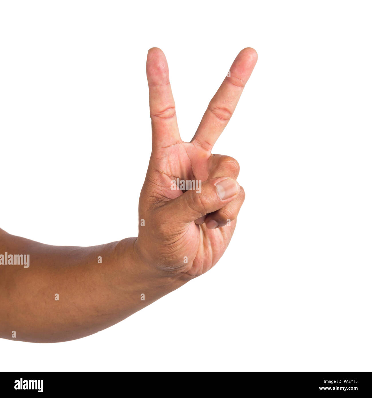 Male hand isolated on white background Stock Photo - Alamy