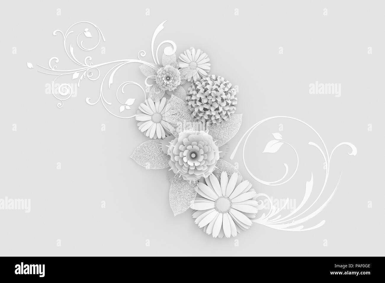 Wedding mockup white paper Black and White Stock Photos & Images - Alamy