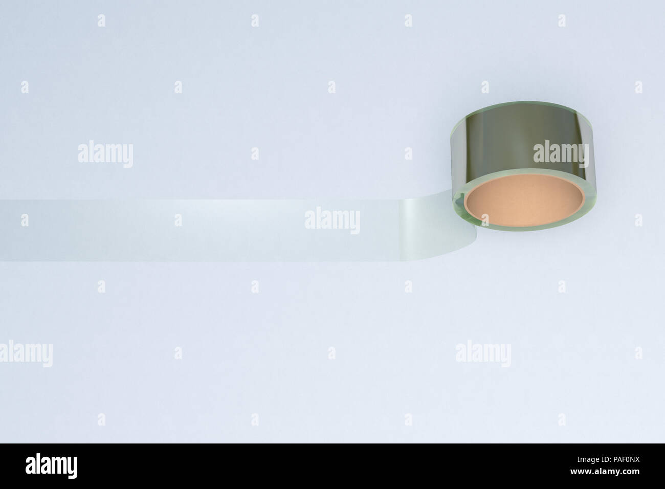 Transparent adhesive tape roll on white background. 3d illustration ...