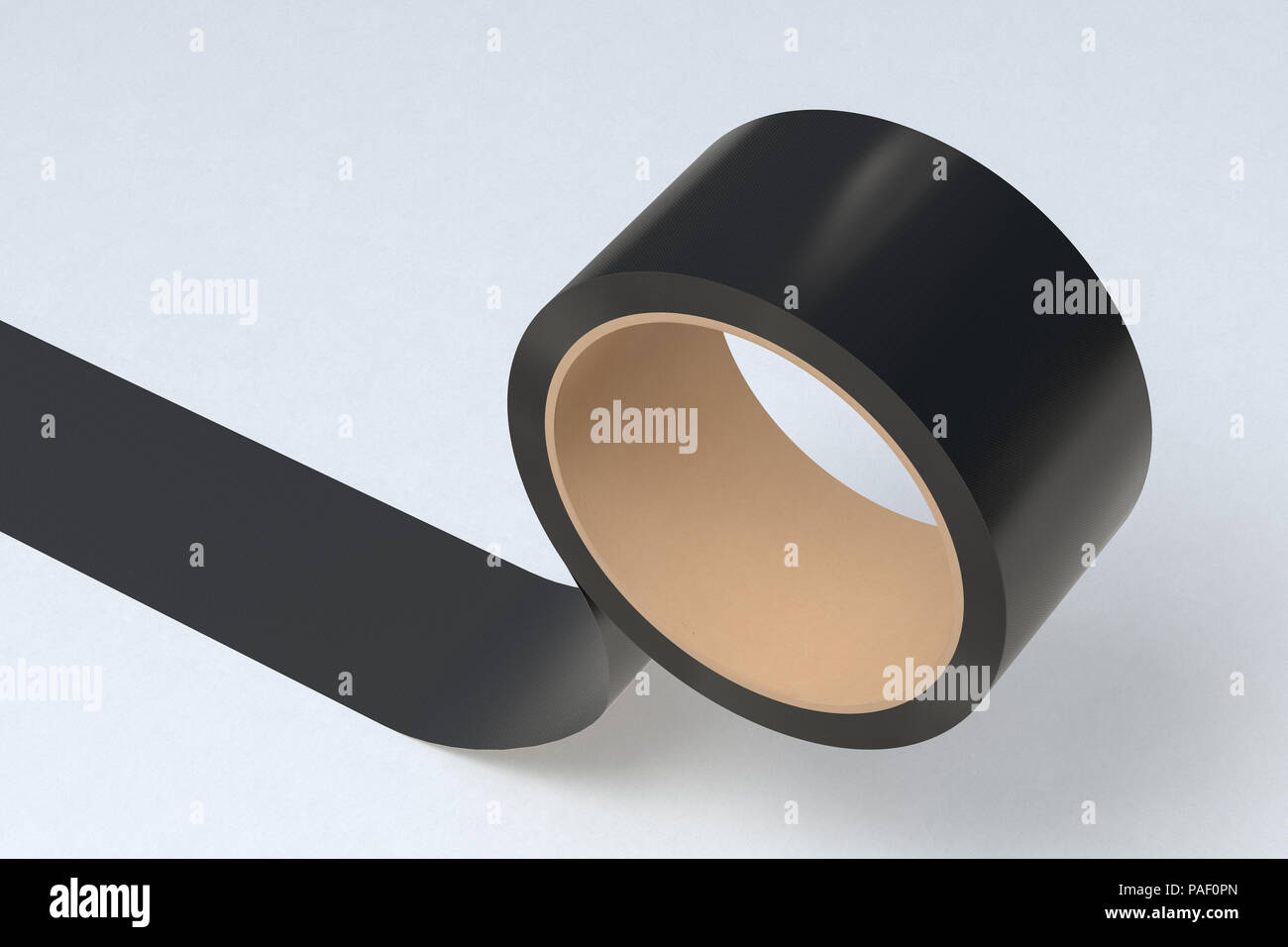 Black insulating tape roll on white background. 3d illustration Stock ...