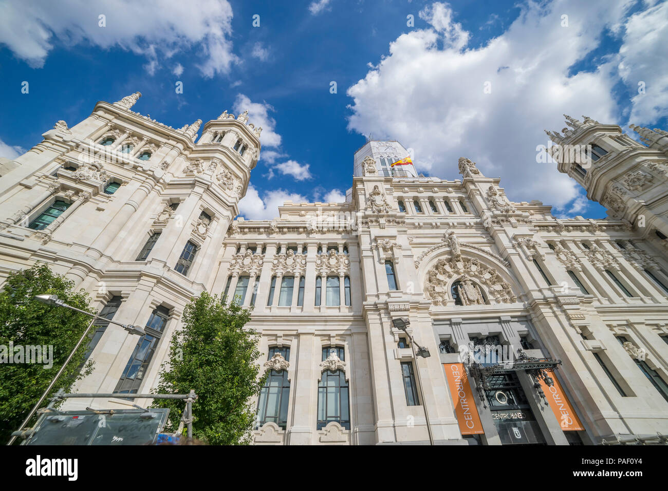 The City Hall of Madrid or the former Palace of Communications, Spain ...