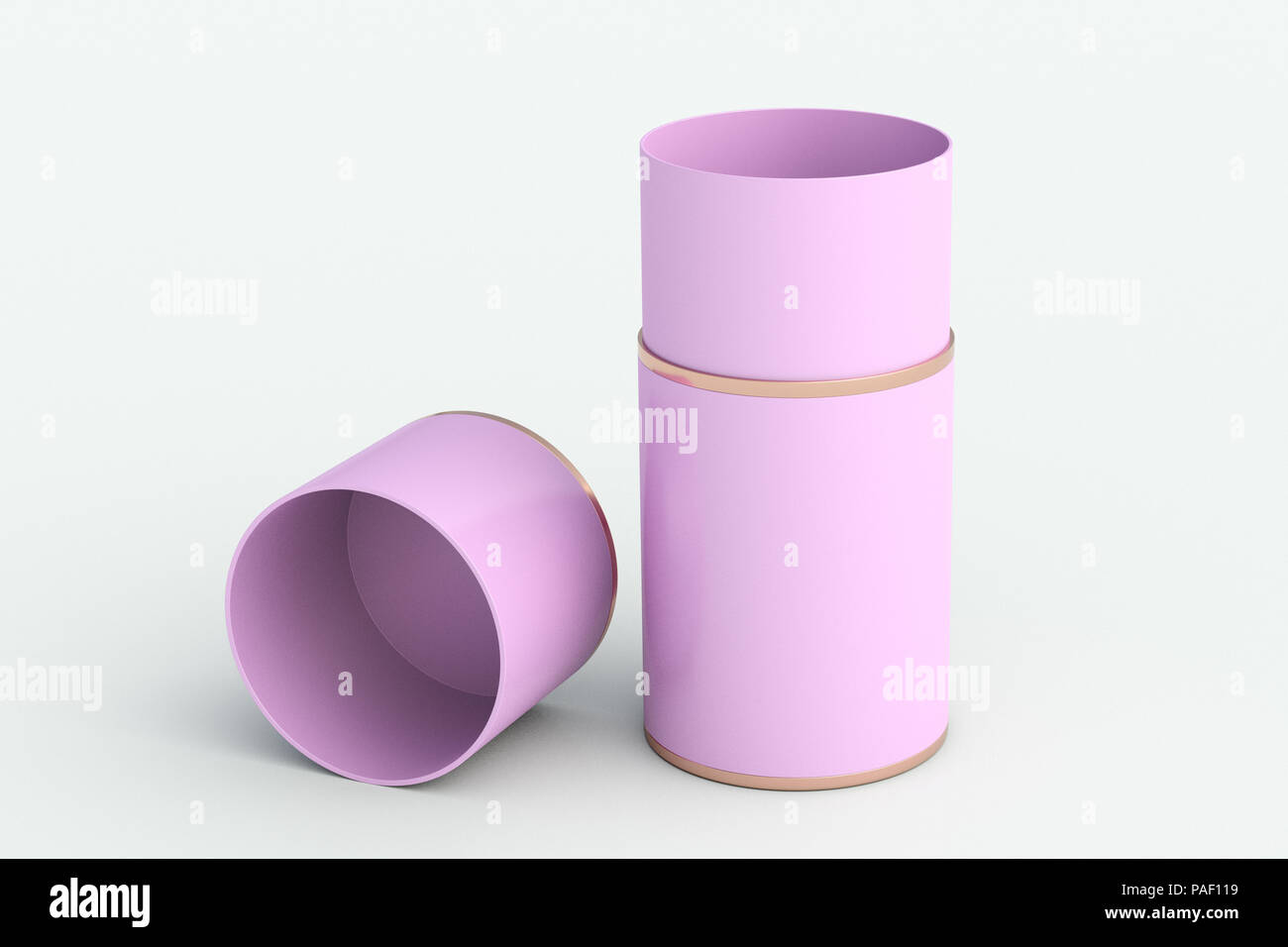 Blank opened pink tube container packaging on white background. Include ...