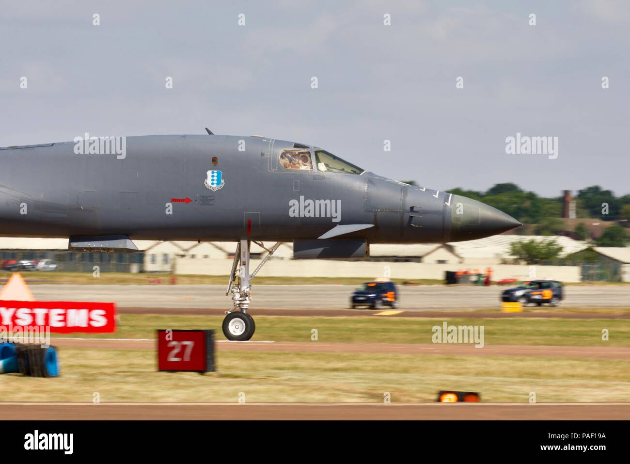 Rockwell B-1 Lance arriving at RAF Fairford for the 2018 Royal ...