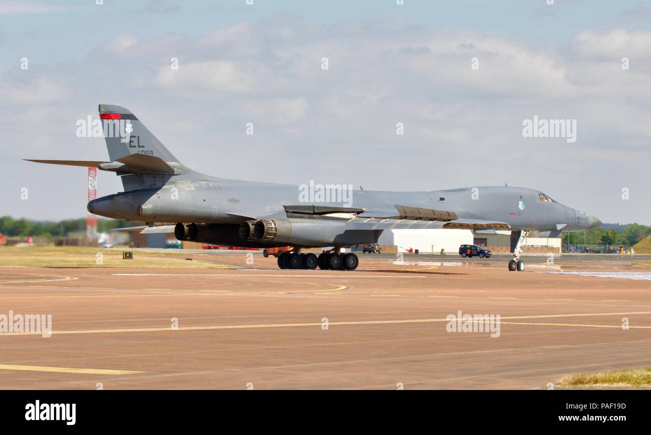 Rockwell B-1 Lance arriving at RAF Fairford for the 2018 Royal ...