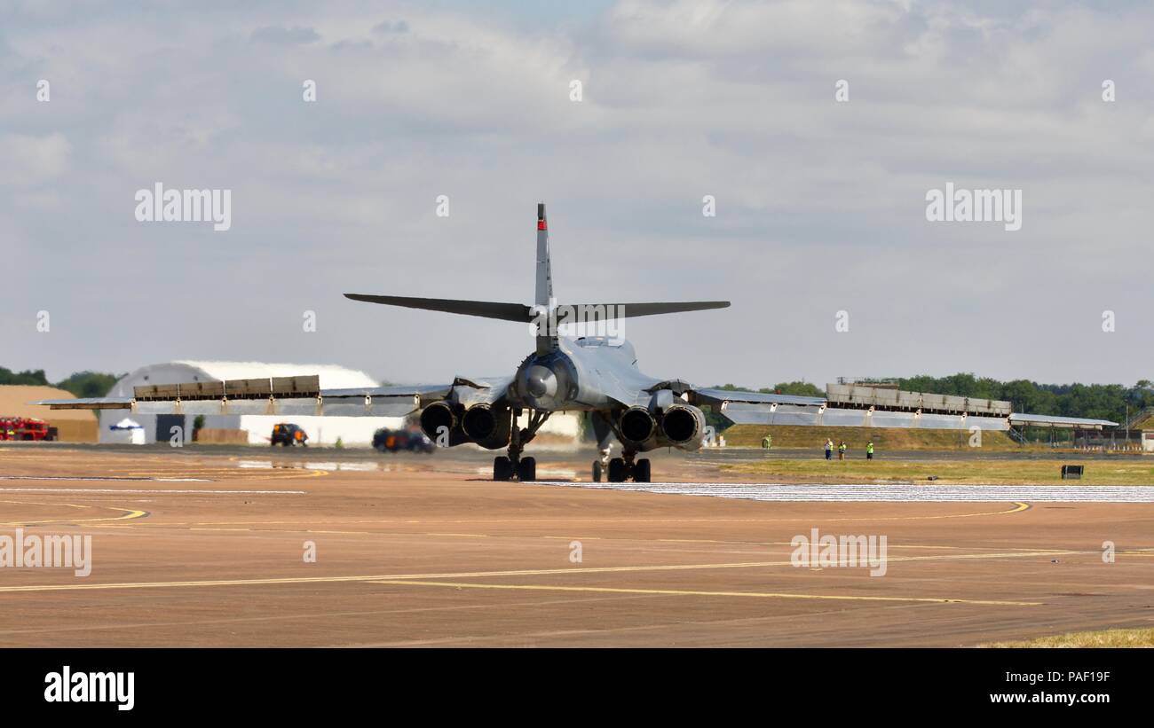 Rockwell B-1 Lance arriving at RAF Fairford for the 2018 Royal ...