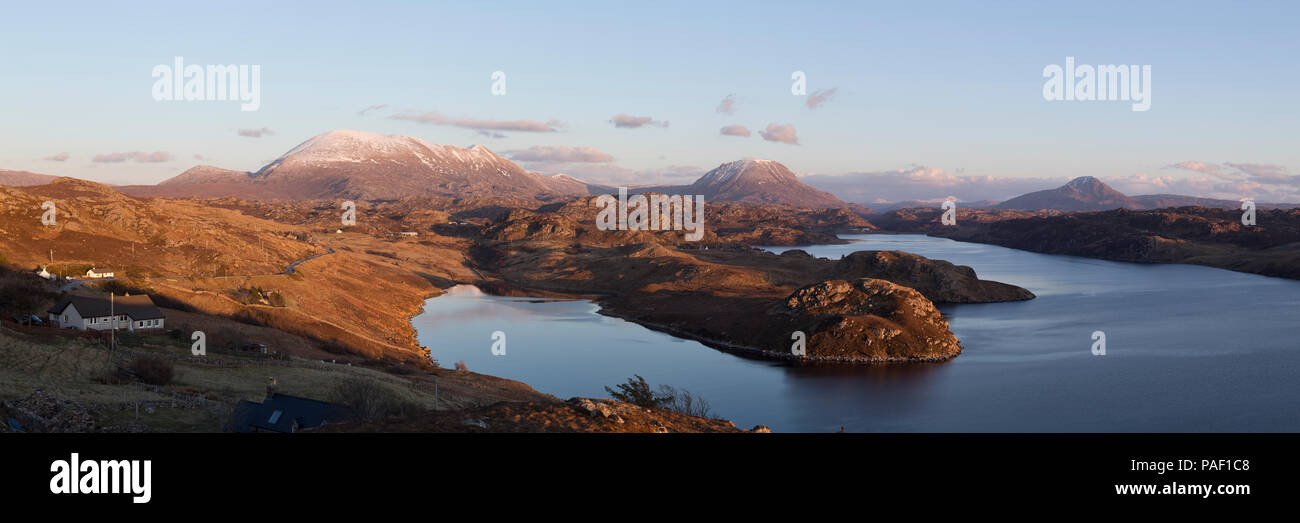 Panorama of Loch Inchard, Sutherland Stock Photo - Alamy