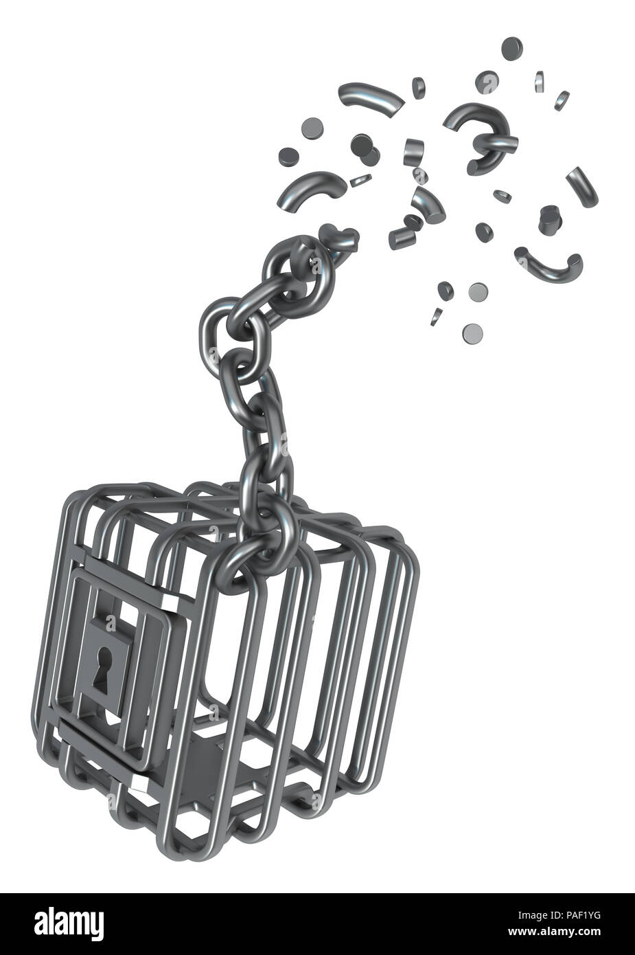 Cage falling Cut Out Stock Images & Pictures - Alamy