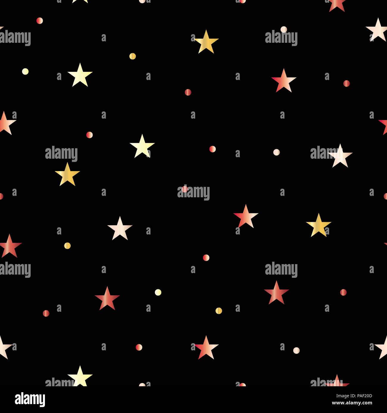 seamless pattern vector with colorful stars on black background Stock ...