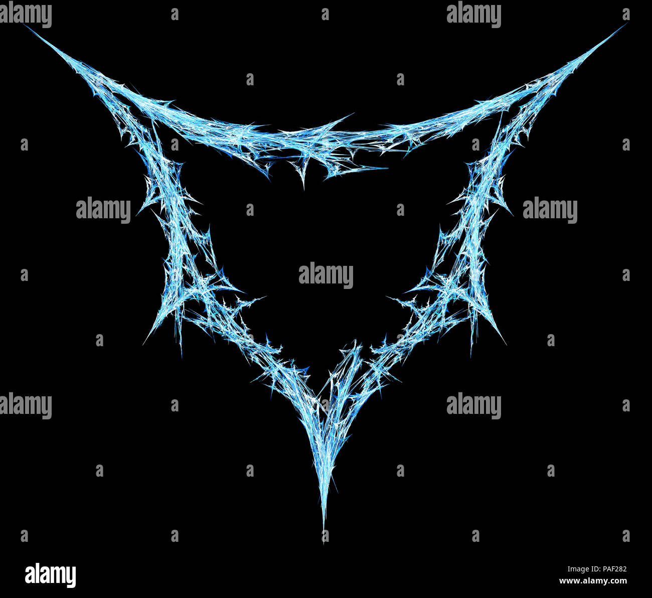 Ice shard frozen shield shape abstract, horizontal, isolated, over ...