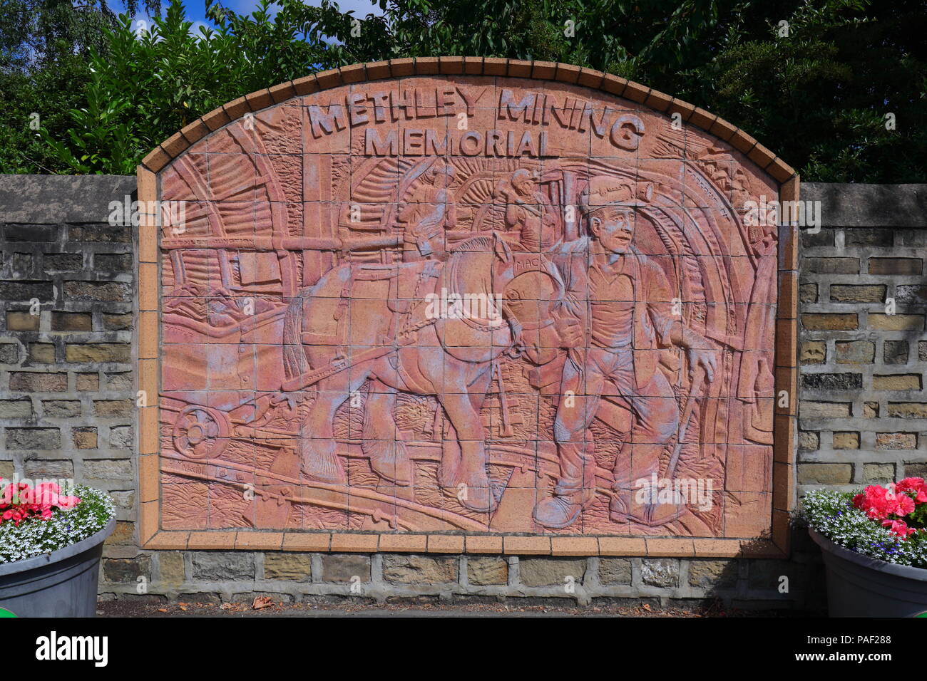 Methley Mining Memorial in West Yorkshire Stock Photo - Alamy