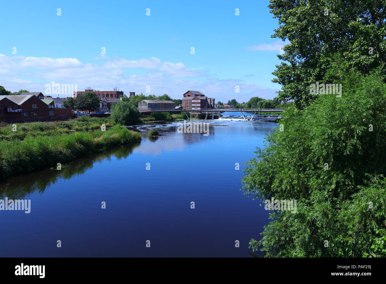 Panorama of the Millennium Footbridge at Castleford in West Yorkshire ...