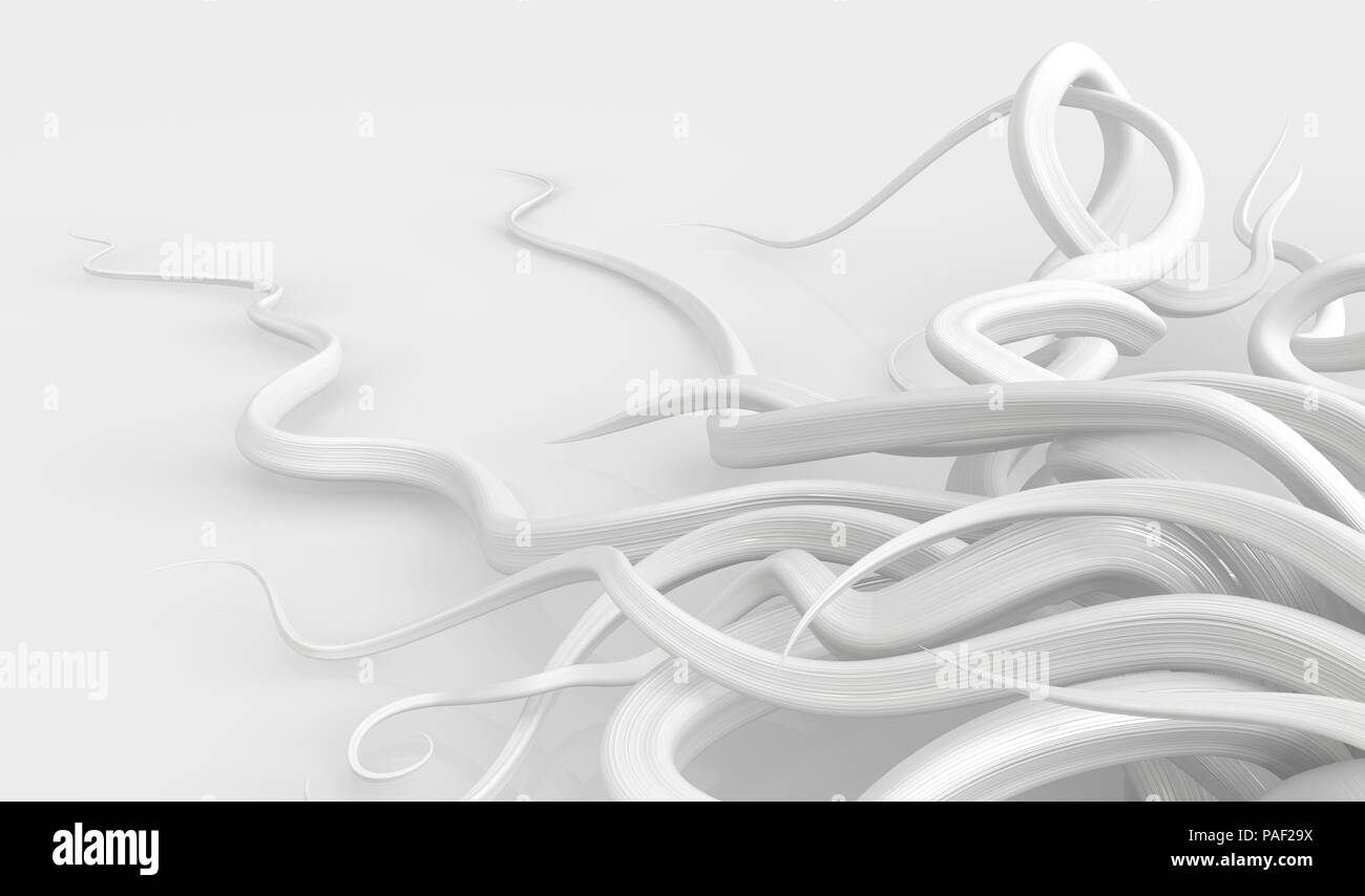 Plant vines white growing corner dense bunch, 3d illustration ...