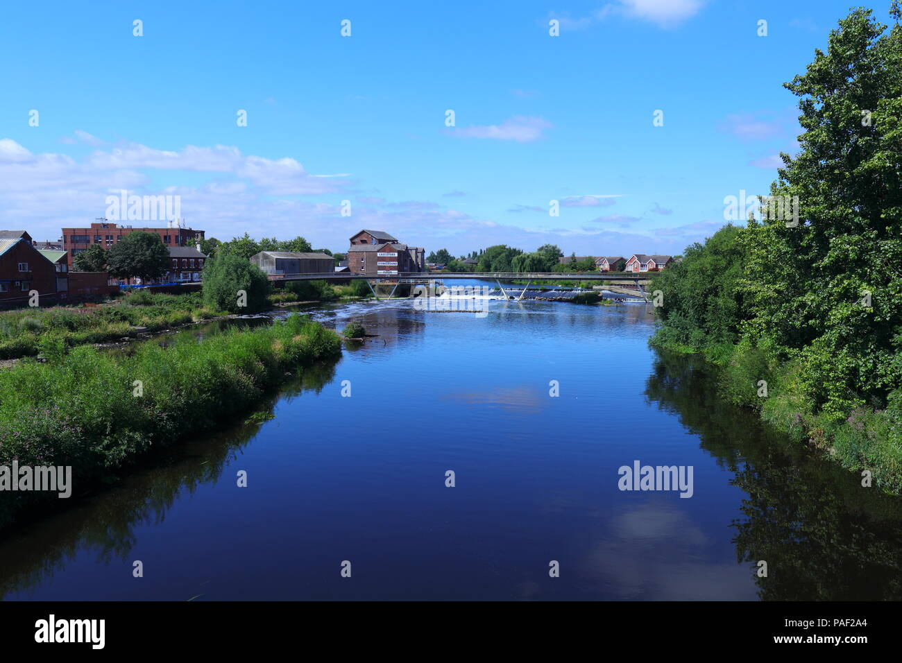 Panorama of the Millennium Footbridge at Castleford in West Yorkshire ...
