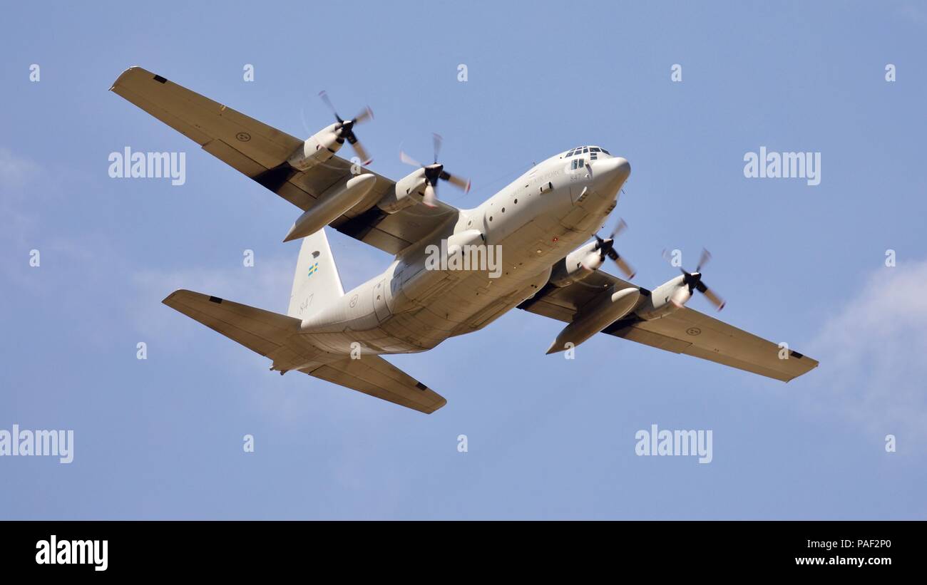 Swedish Air Force Lockheed C-130 Hercules - RIAT 2018 Stock Photo - Alamy
