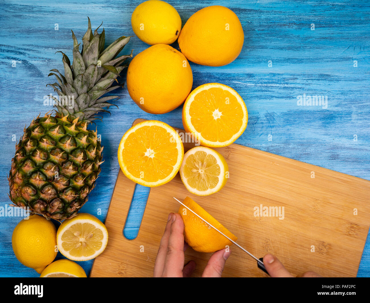 Oranges pineapple hi-res stock photography and images - Alamy