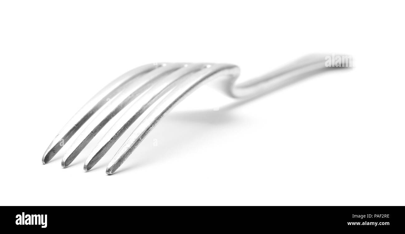 silver fork isolated on white Stock Photo - Alamy