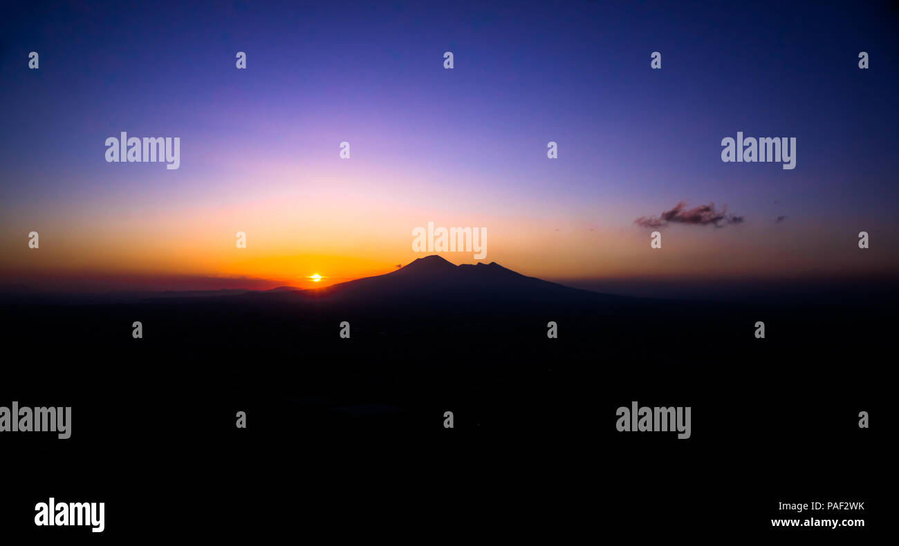 Wonderful Sunset on Vesuvio Volcano Stock Photo - Alamy
