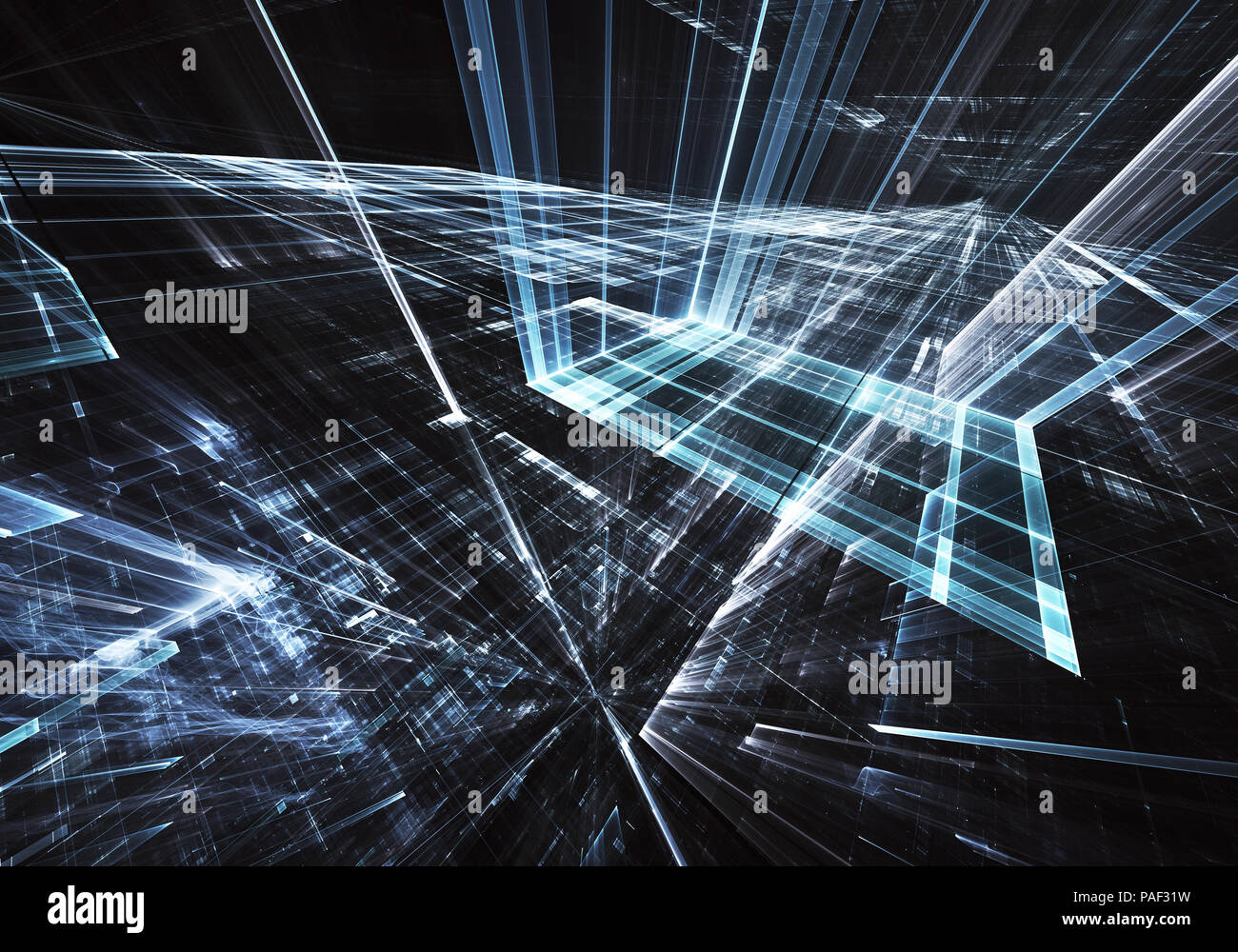 Abstract technology 3D illustration Stock Photo - Alamy