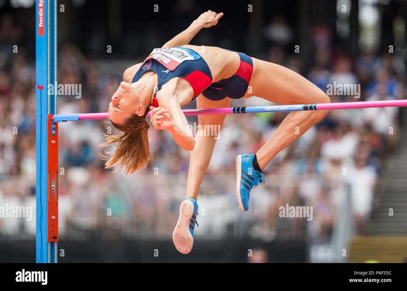 Italy's Elena Vallortigara in the Women's High Jump during day two of ...