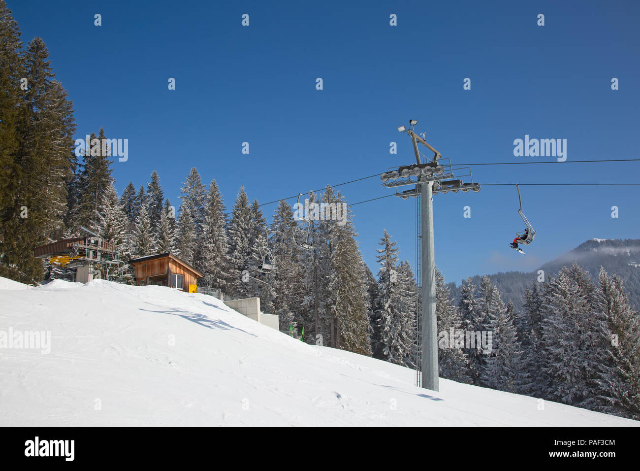 Slope on the skiing resort Amden. Switzerland Stock Photo - Alamy
