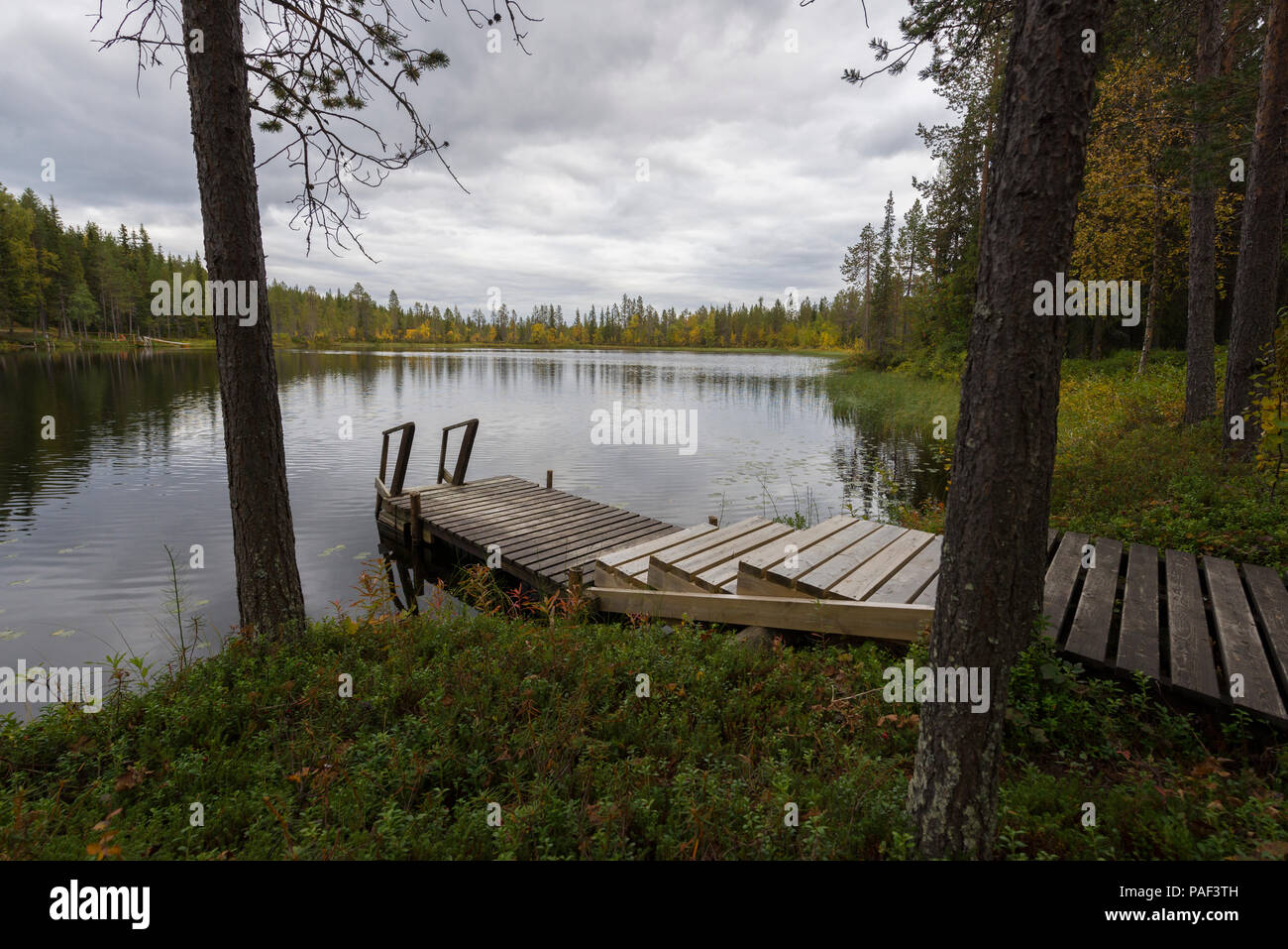 Lake in Muonio, Lapland, Finland Stock Photo - Alamy