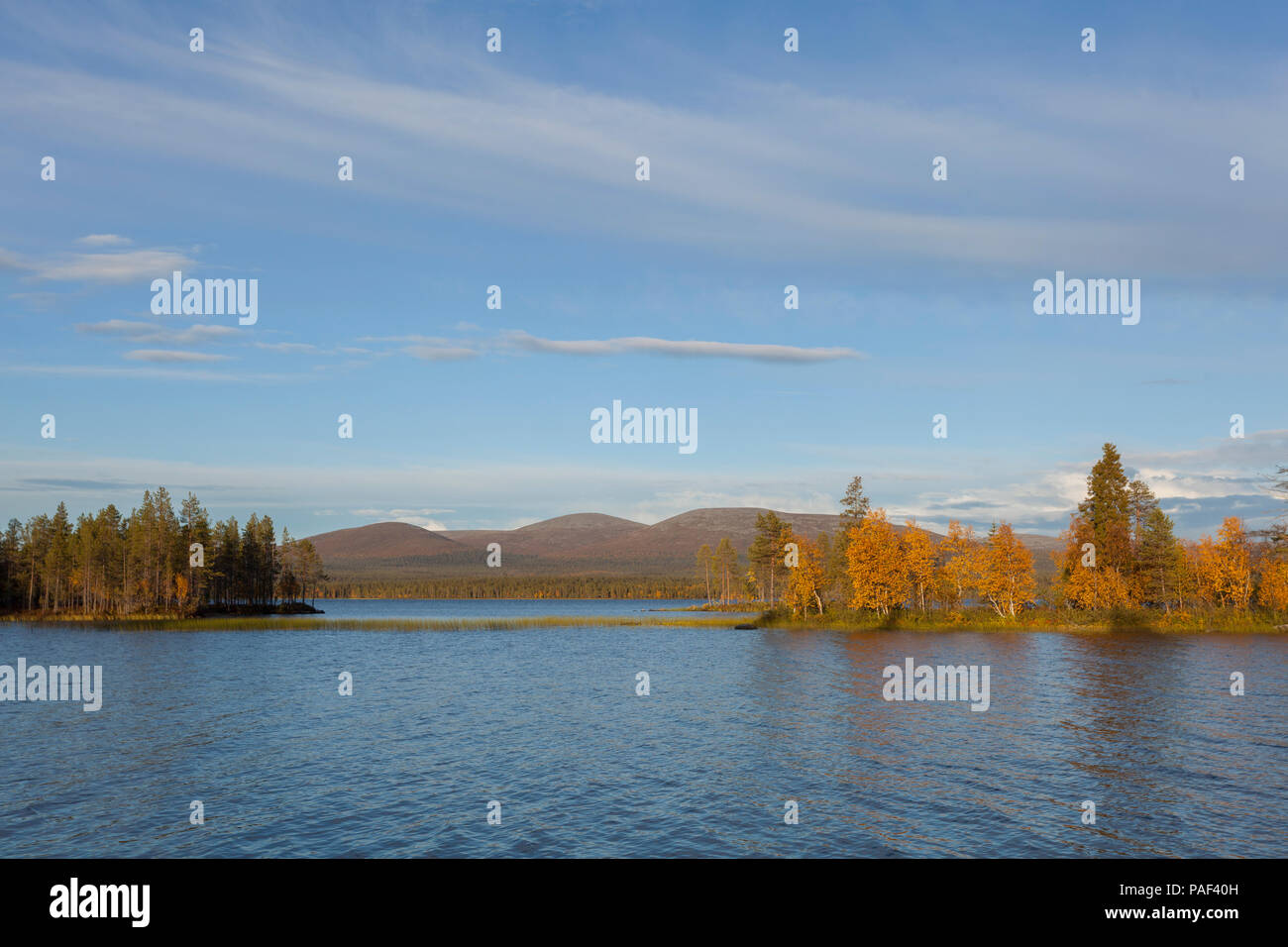Lake in Muonio, Lapland, Finland Stock Photo - Alamy