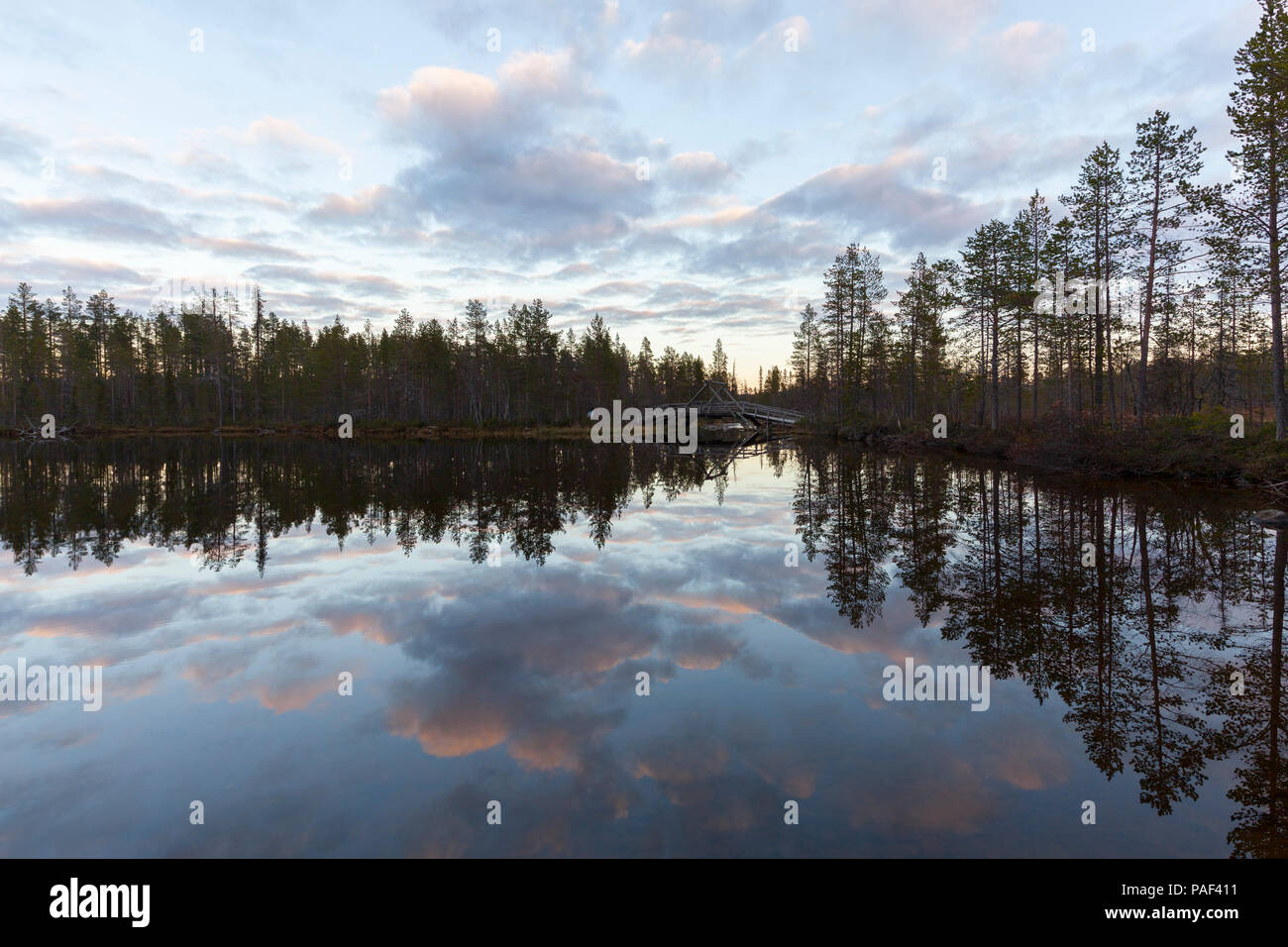 Lake in Muonio, Finland Stock Photo - Alamy