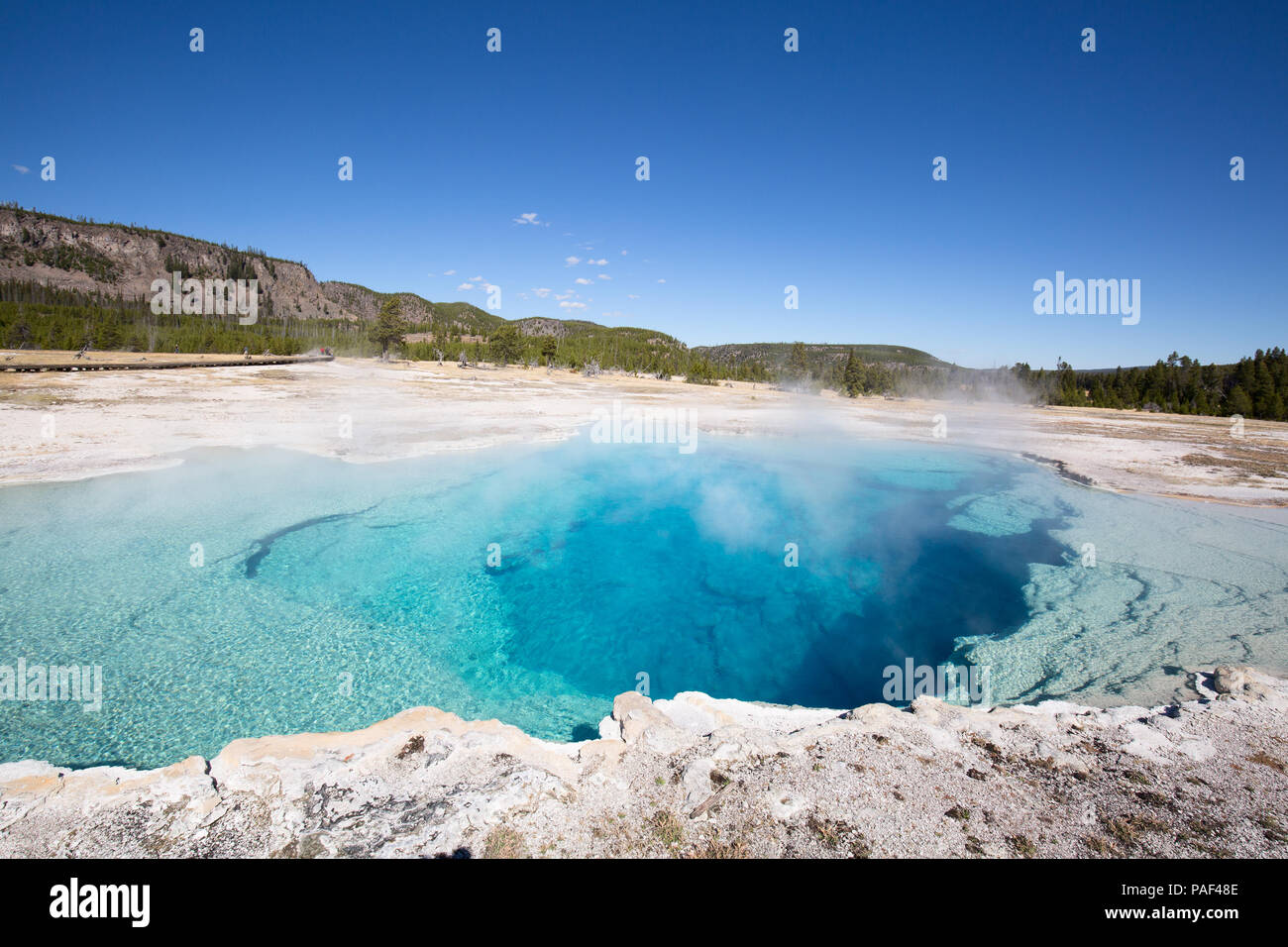 Colorful hot water pool in the Yellowstone National park, USA Stock Photo - Alamy