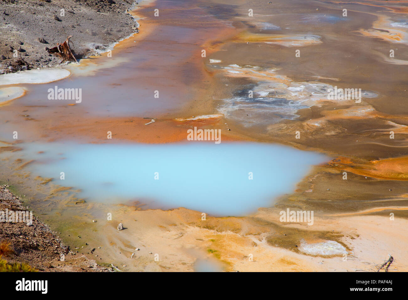 Colorful hot water pool in the Yellowstone National park, USA Stock ...