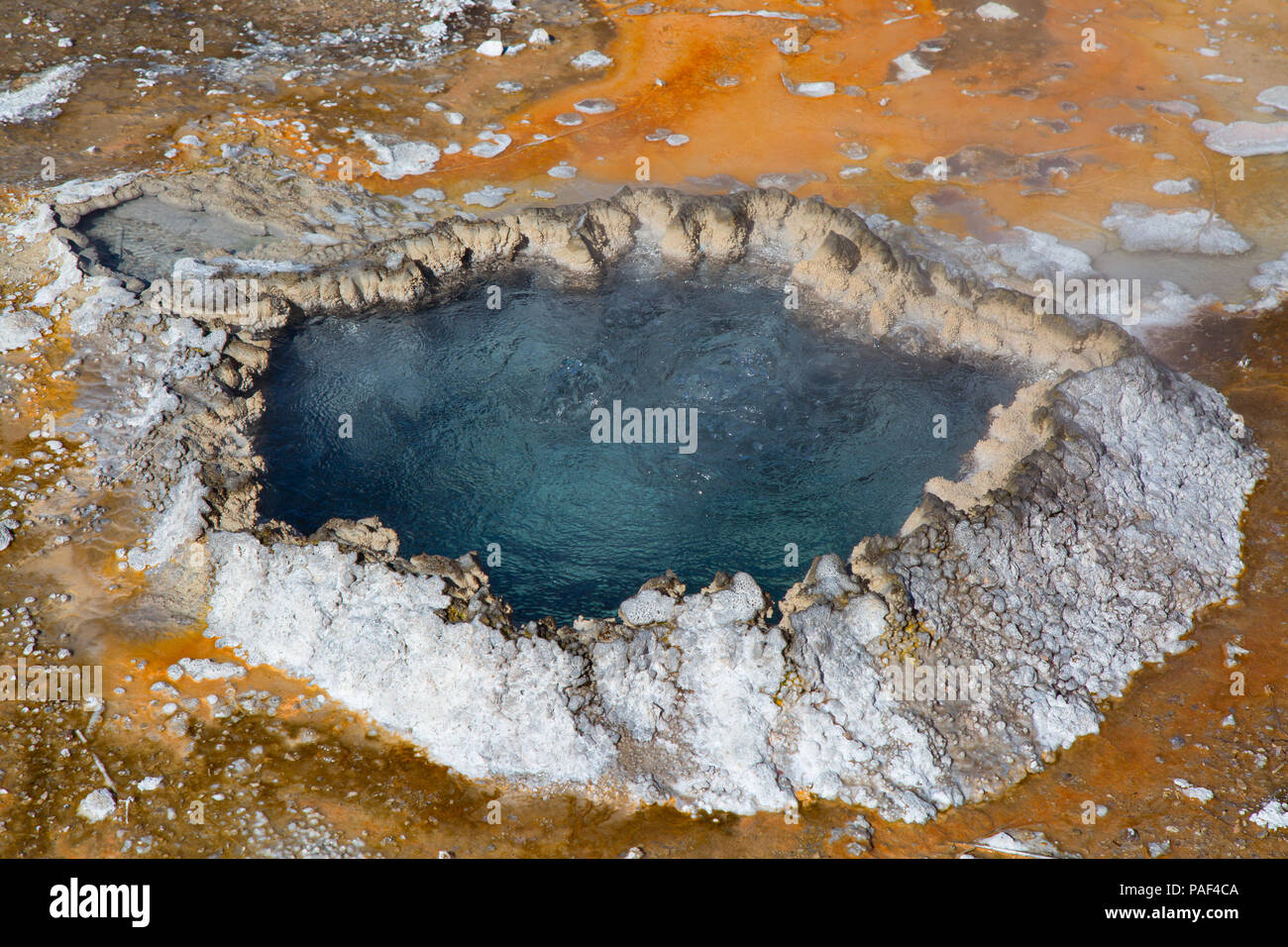 Colorful hot water pool in the Yellowstone National park, USA Stock ...