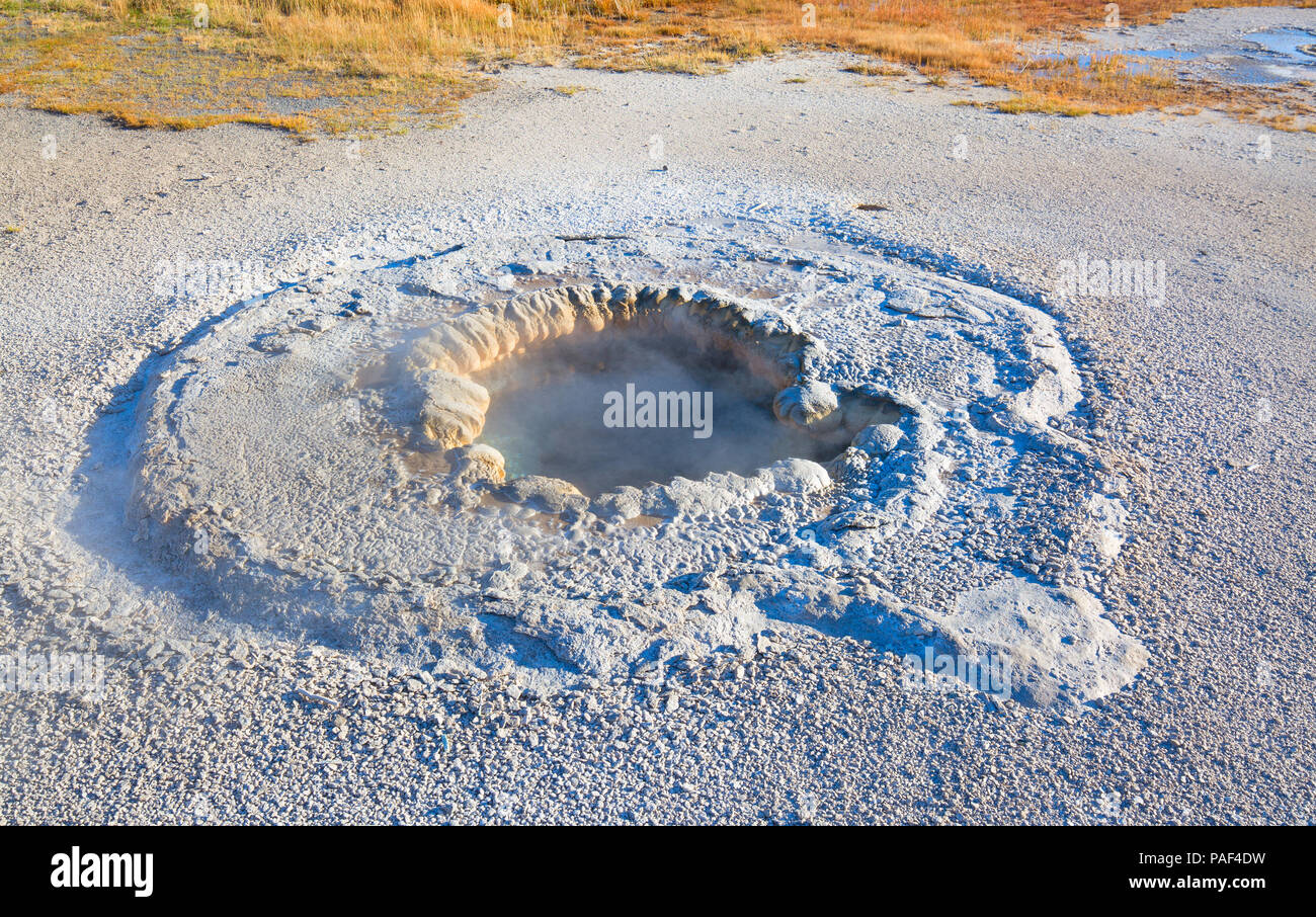 Colorful hot water pool in the Yellowstone National park, USA Stock ...