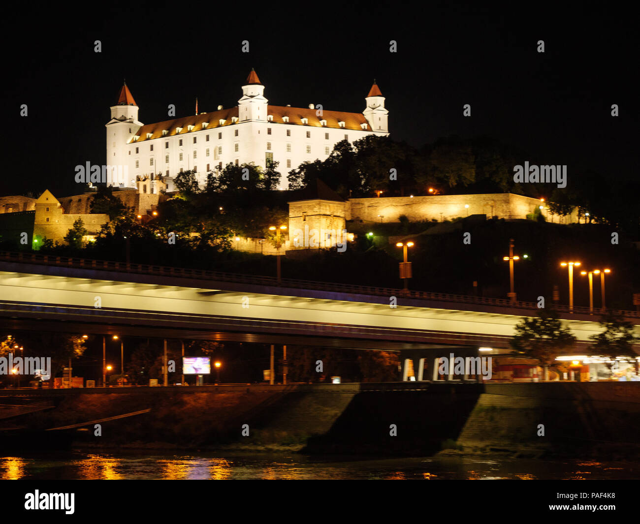 bratislava at night Stock Photo - Alamy
