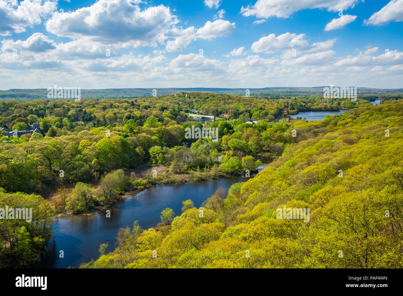 View of the Mill River from East Rock in New Haven, Connecticut Stock ...