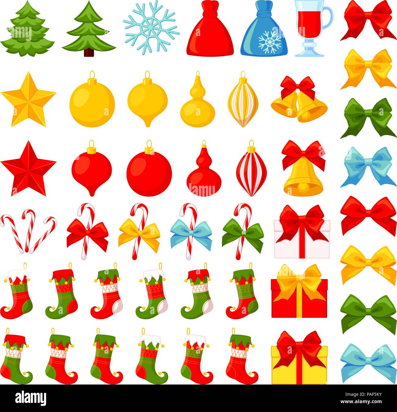 Christmas collection different elements Stock Vector Images - Alamy