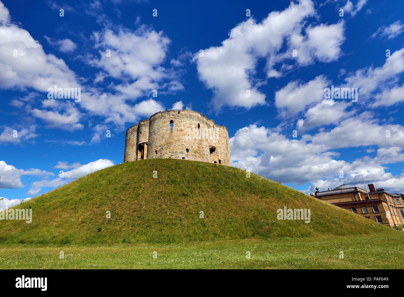 Clifford's Tower at York Castle in York, Yorkshire, England Stock Photo ...