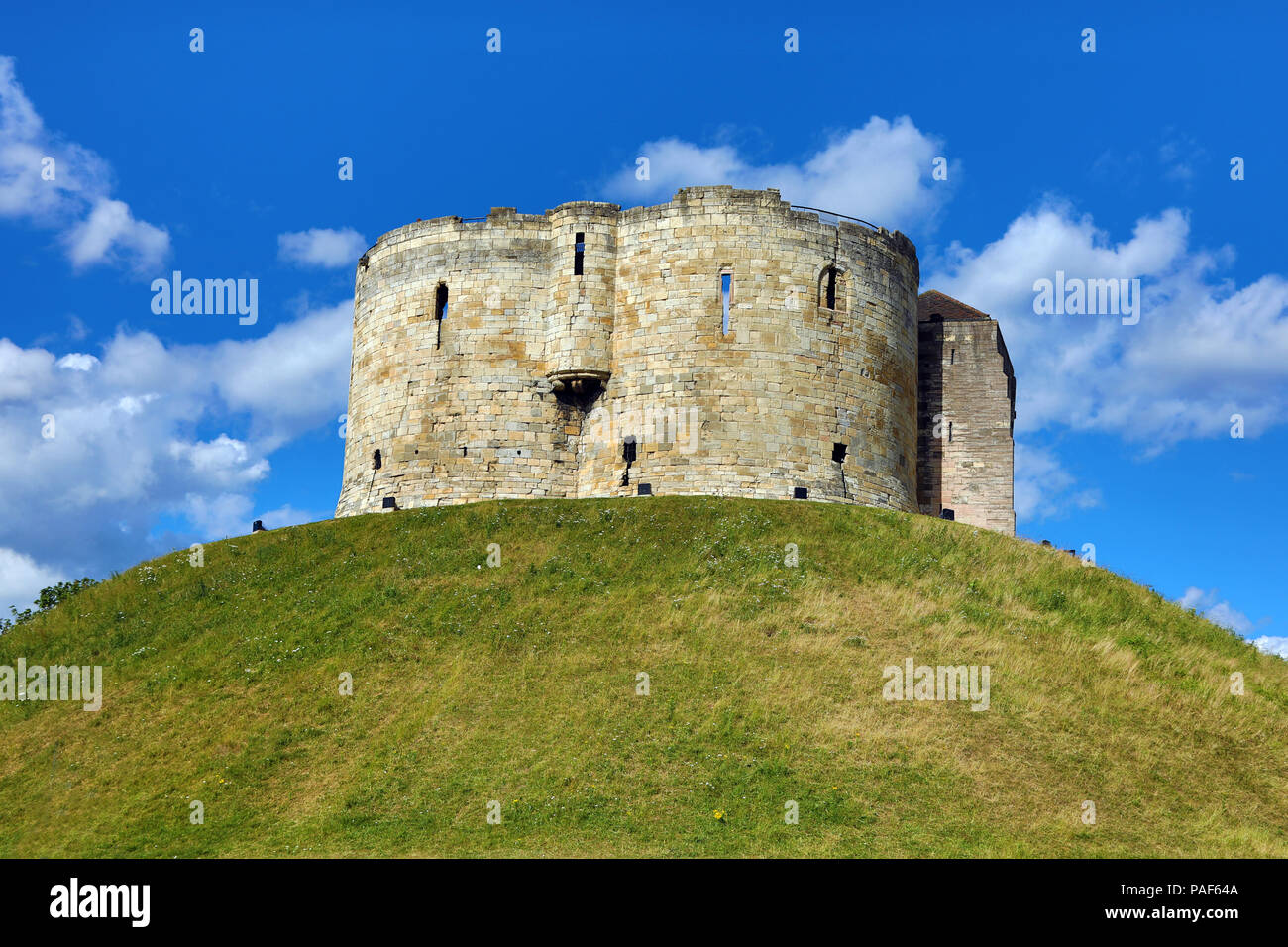 Clifford's Tower at York Castle in York, Yorkshire, England Stock Photo ...