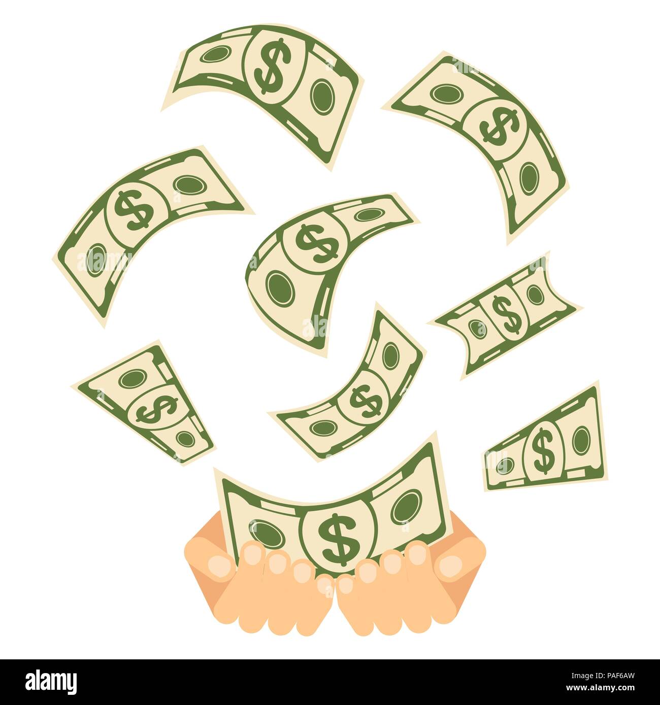 Stack money in hands Stock Vector Images - Alamy