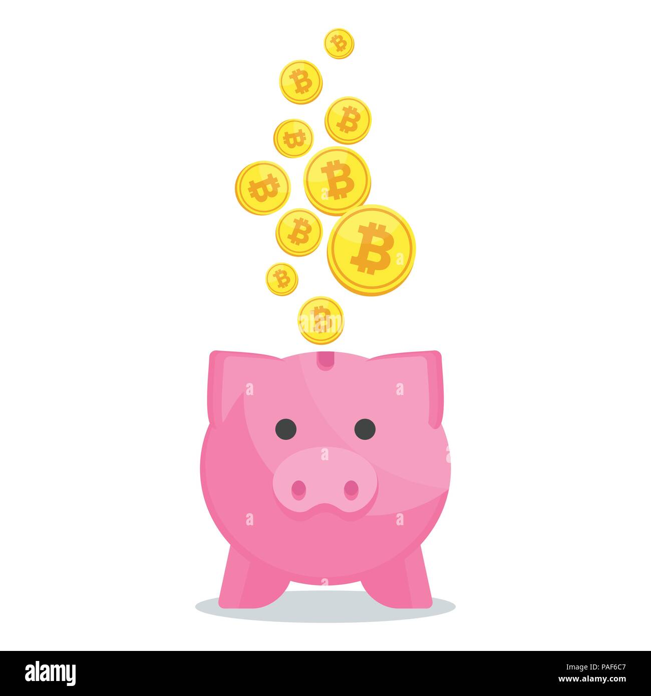 Bitcoin coins on world Stock Vector Images - Alamy