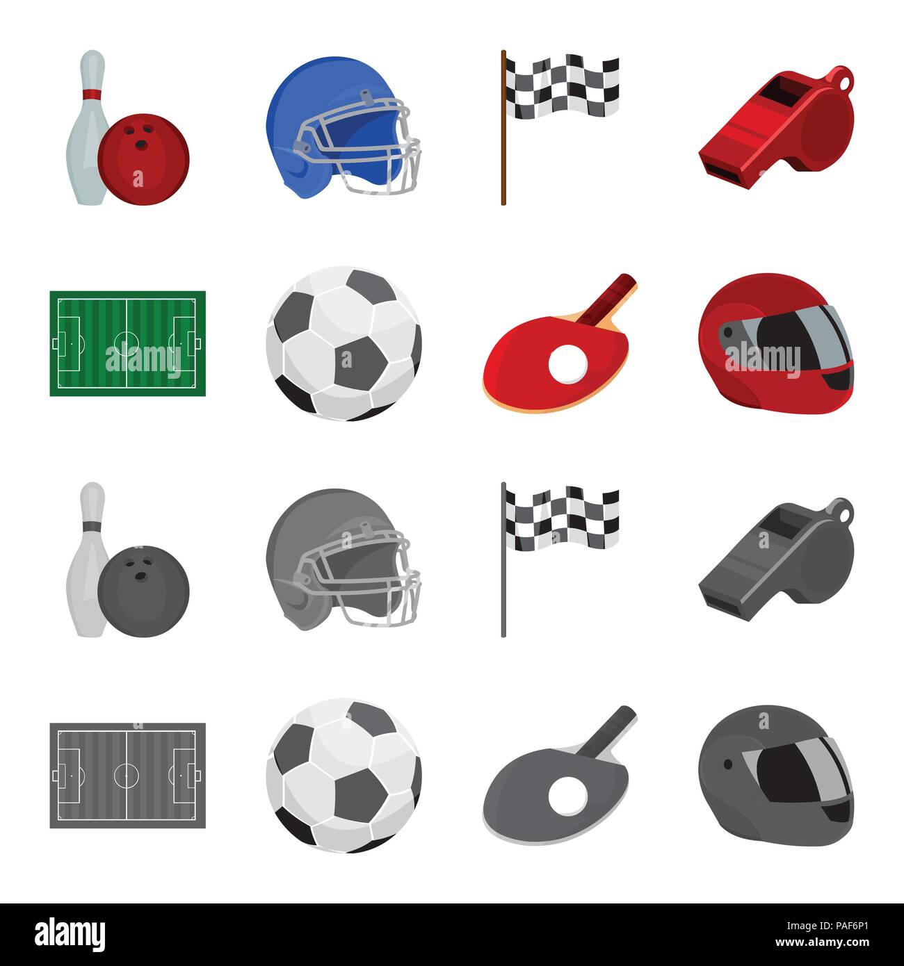 Field, stadium with markings for playing football, football ball ...