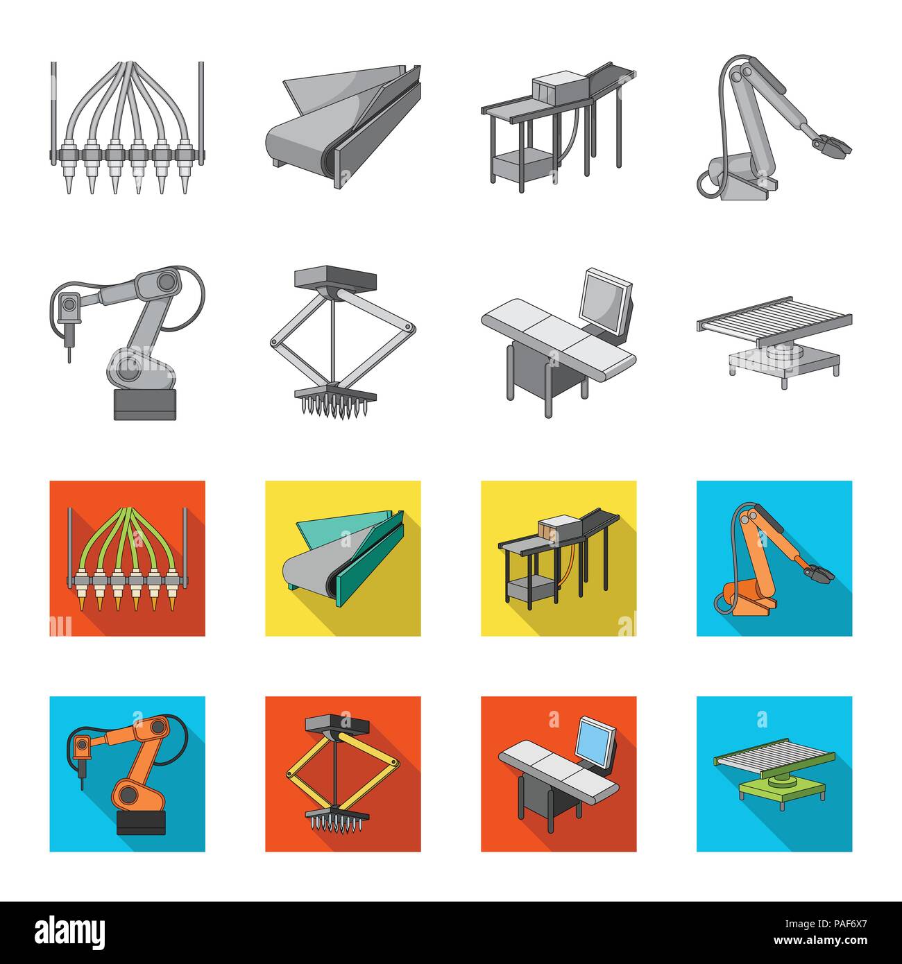 Automotive industry and other icon in monochrome,flat style.New ...